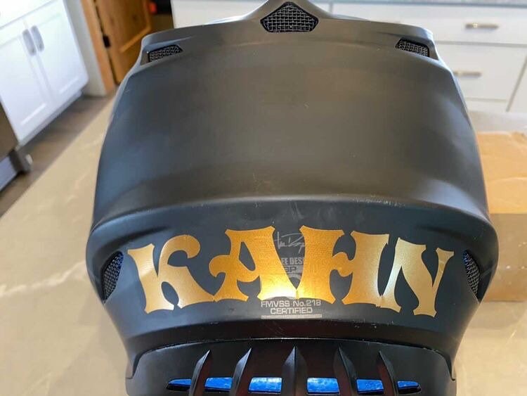 Motorcycle Helmet Decals Retro Font Stripes Dirt Bike - Etsy