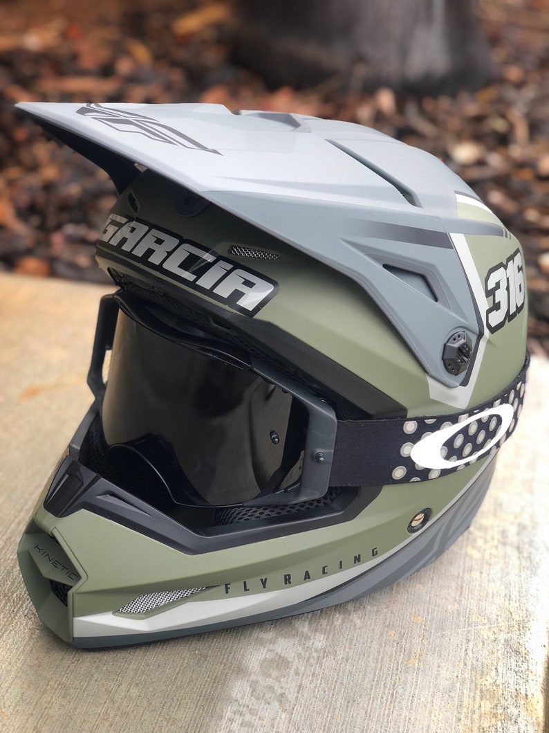 Motocross Helmet Custom Decal Set | Easy to Apply Vinyl Stickers ...