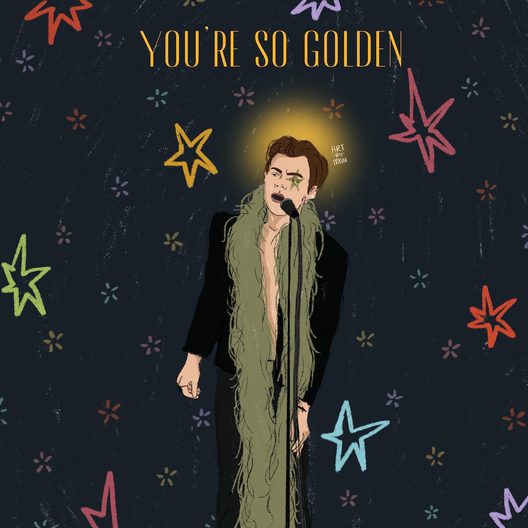 Harry Styles Art Print / You're so Golden / Harry's House / Original ...