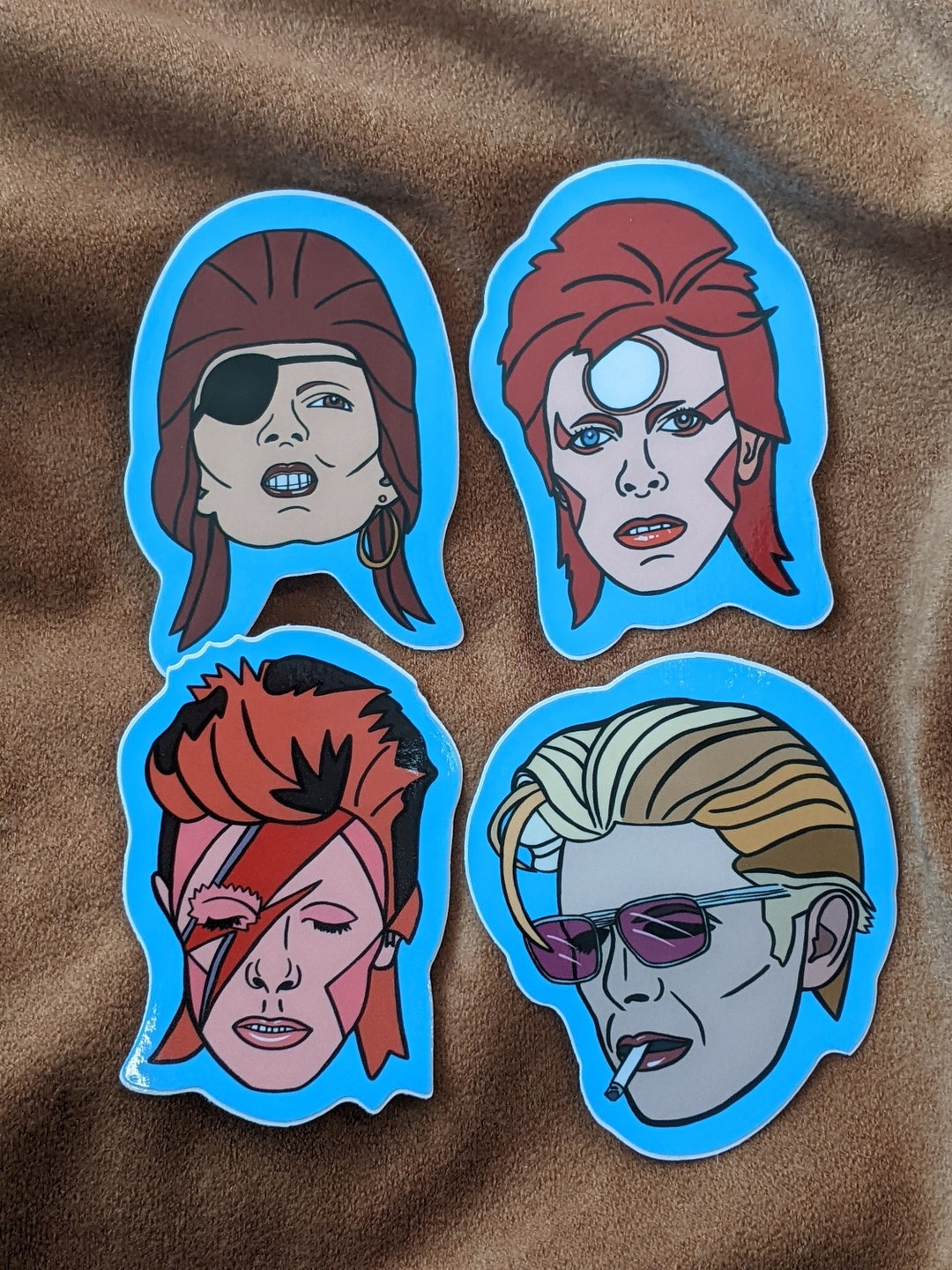 David Bowie Original Art Stickers Fan Art Vinyl Waterproof Collectibles ...