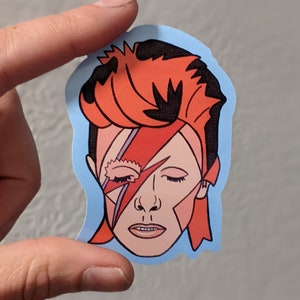 David Bowie Original Art Stickers Fan Art Vinyl Waterproof Collectibles ...