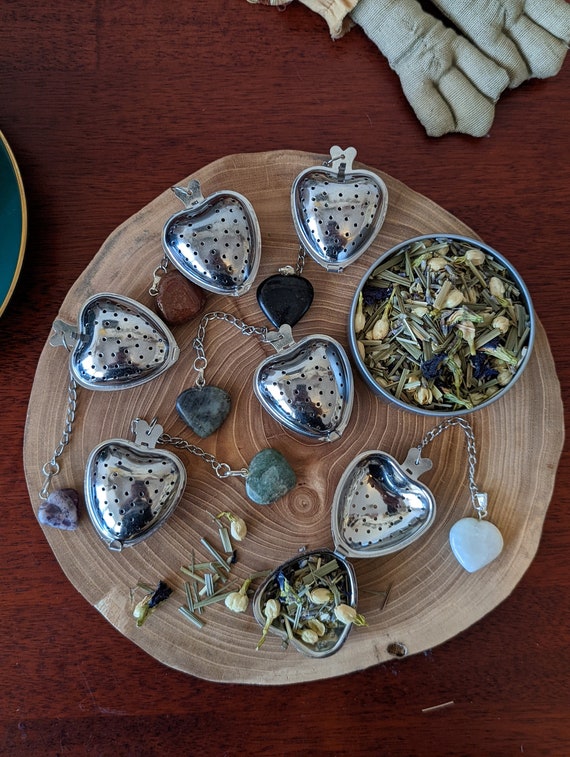 HEART SHAPED CRYSTAL Tea Infuser Tea Ball Loose Leaf Tea - Etsy