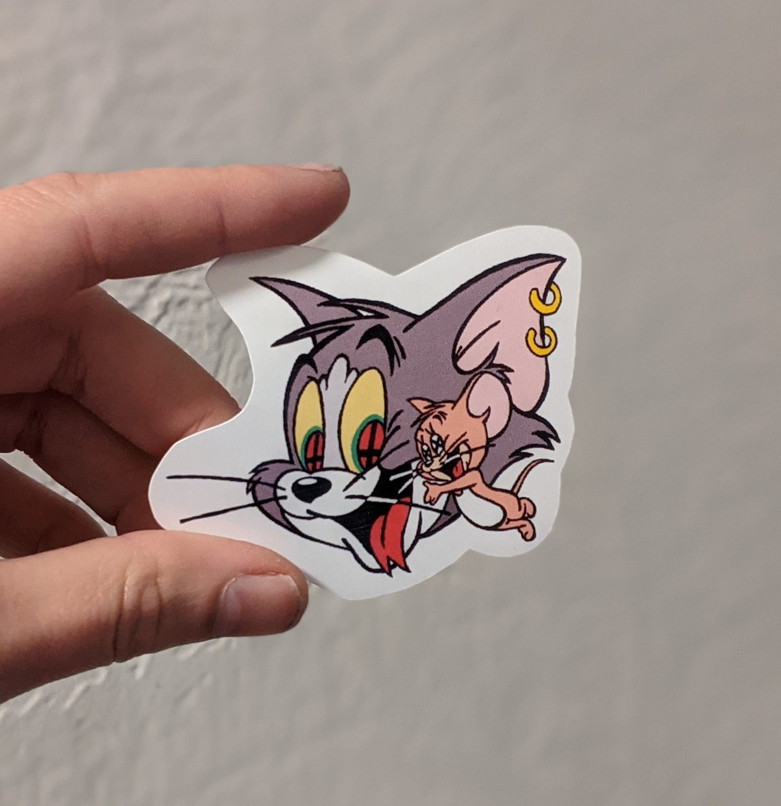 Evil Tom and Jerry Original Art Sticker Vinyl Waterproof | Etsy