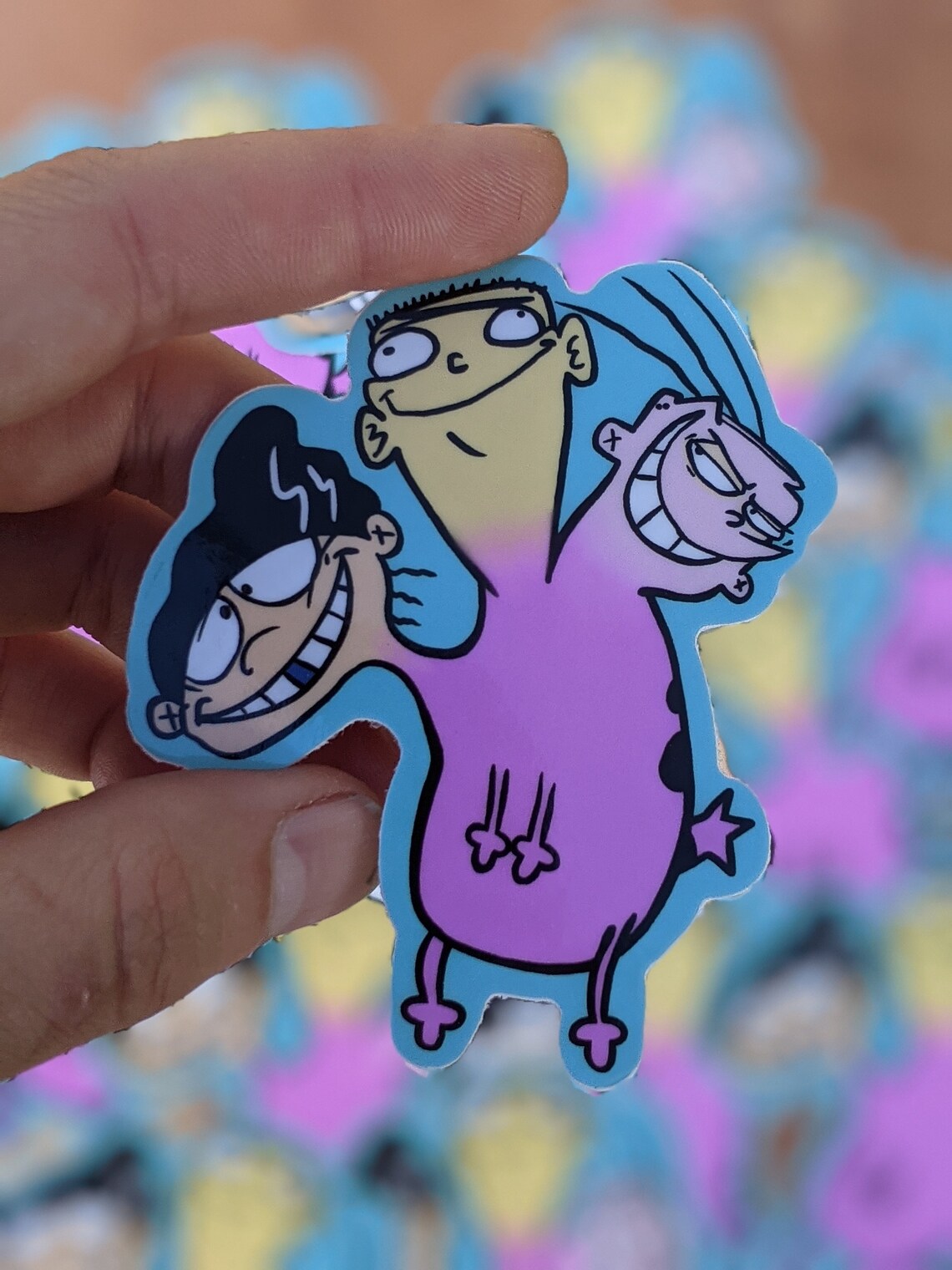 ORIGINAL ART STICKER Ed Edd and Eddy and Courage the - Etsy UK