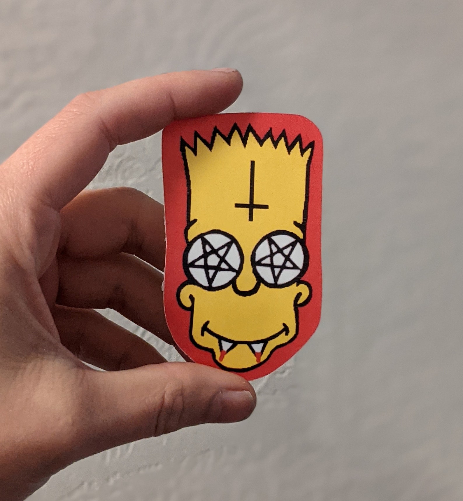Bart Simpson Evil Art Sticker Etsy