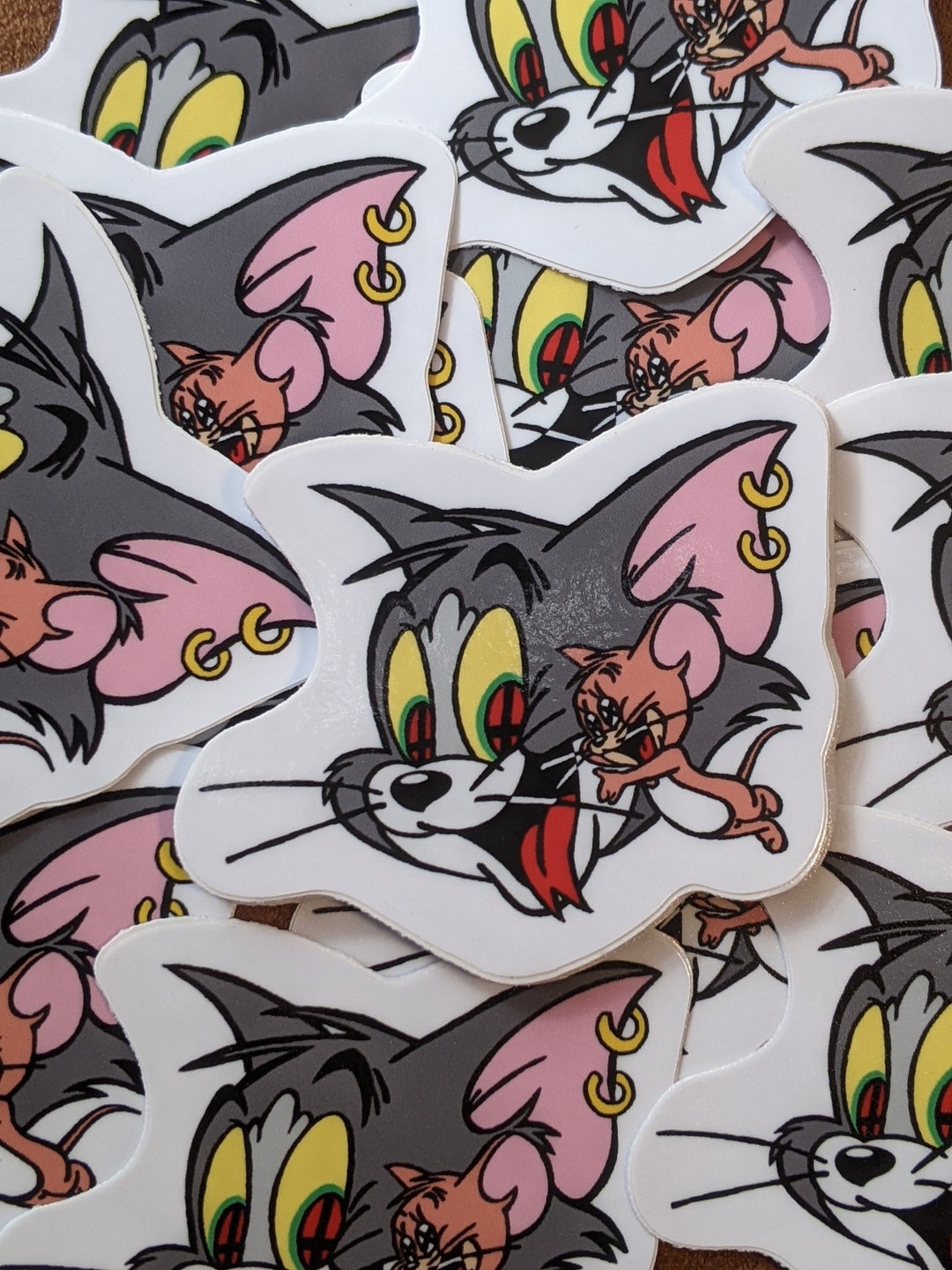 Evil Tom and Jerry Original Art Sticker Vinyl Waterproof Collectibles ...