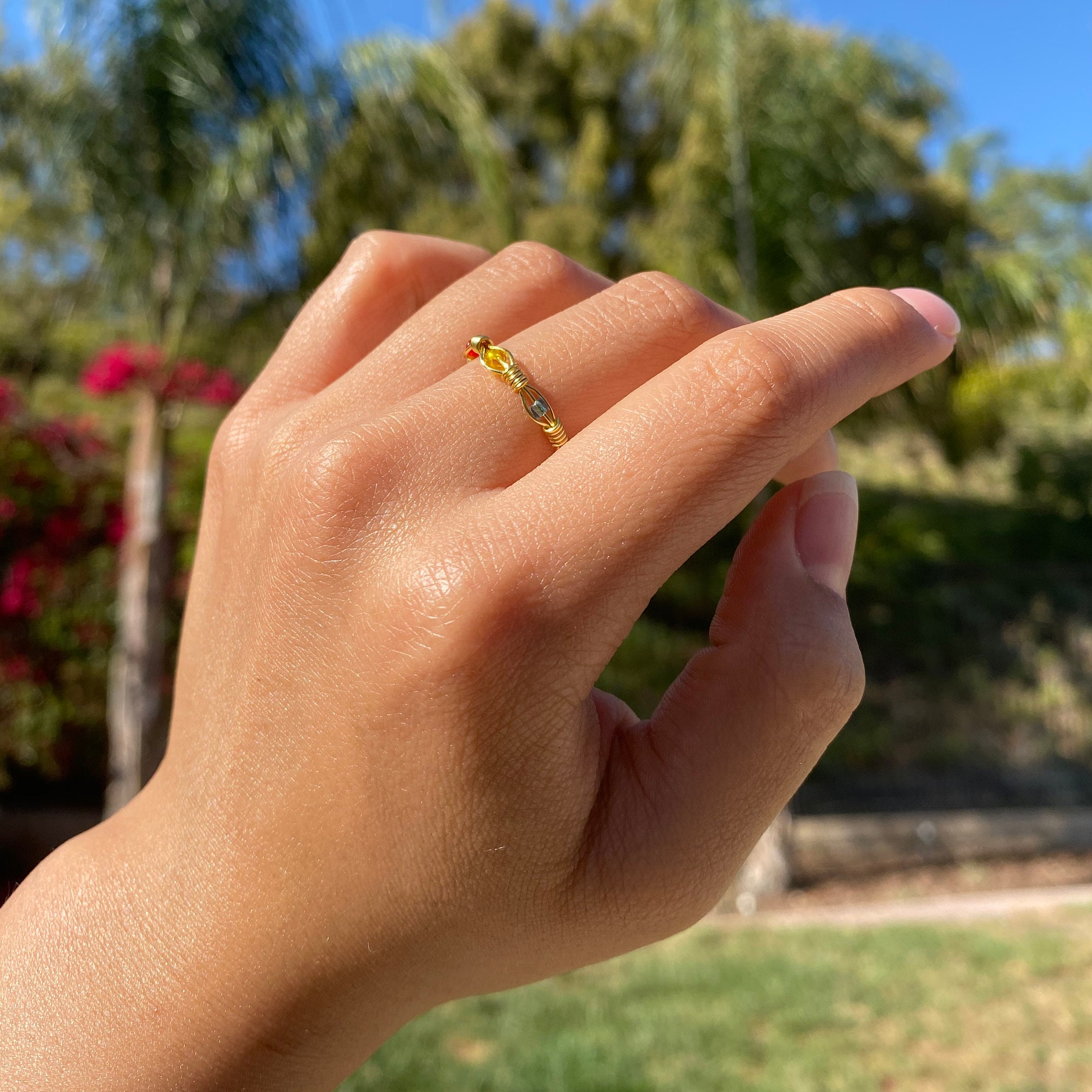 Infinity Gauntlet/stones Wire Ring - Etsy