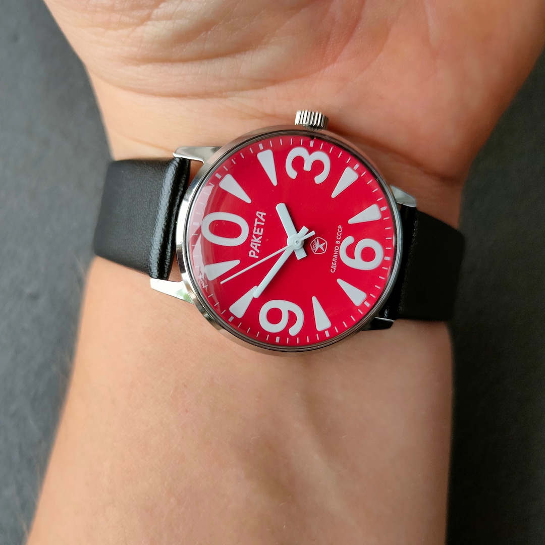Raketa BIG ZERO Watch Raketa Small Zero Raketa Red Zero - Etsy
