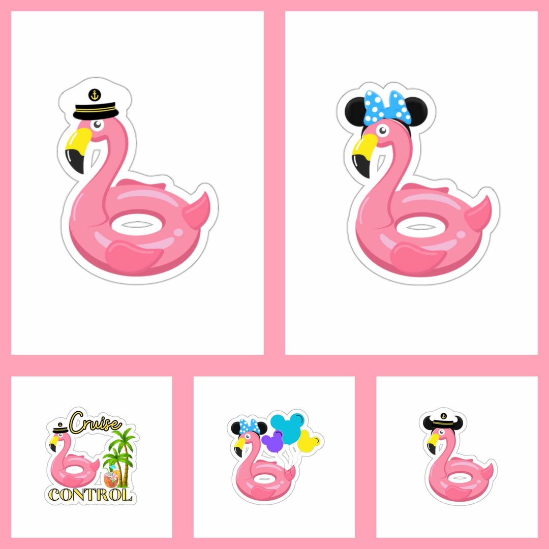 Flamingo Floatie Assorted Flamingo Die-cut Stickers - Etsy