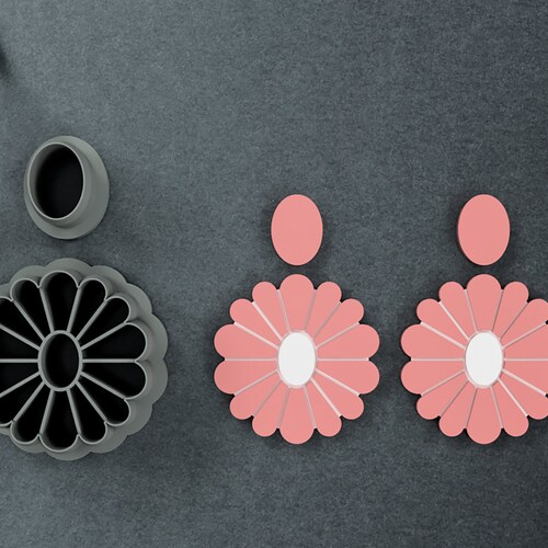 Hexagonal Motif Shaped Cutter and Stamp Earring Clay Cutter - Etsy