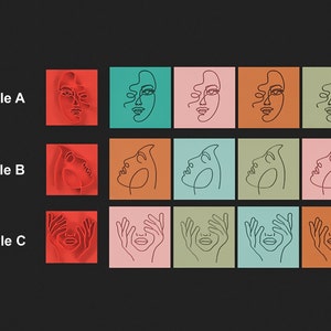 Abstract Face Embosser Female Body Embosser Line Art - Etsy