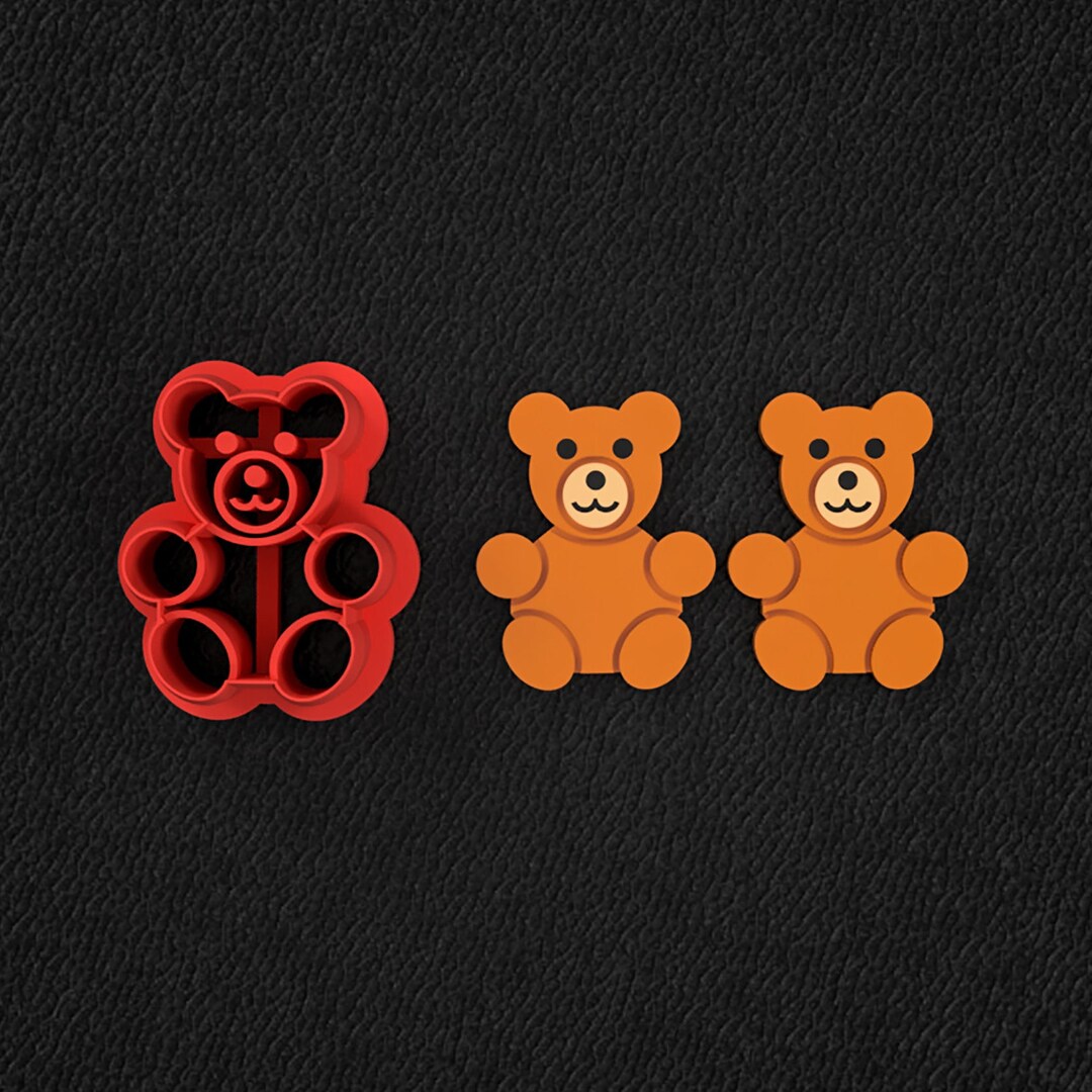 Teddy Bear Shaped Polymer Clay Cutters: Jewelry Making - Etsy