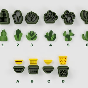 Cactus Polymer Clay Cutters | Cute Plants Clay Earring Cutters ...