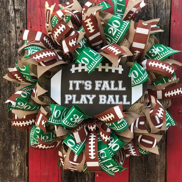 Mesh Football Wreath - Etsy