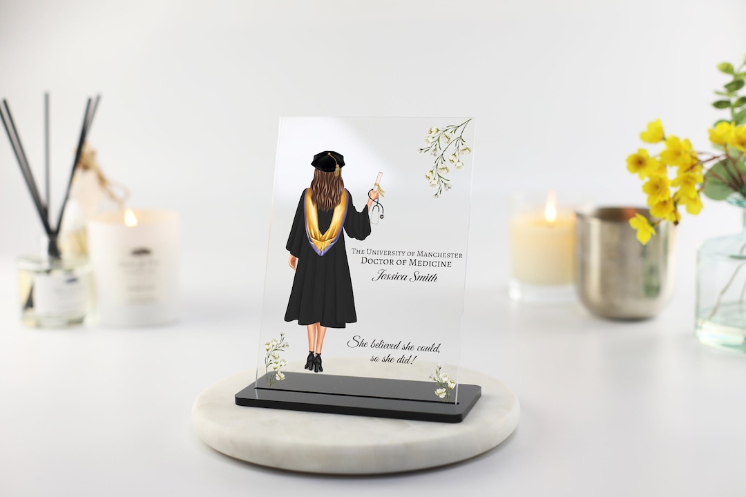 Phd Graduation Gift, Graduation Plaque, Doctorate Grad Gift for Her ...