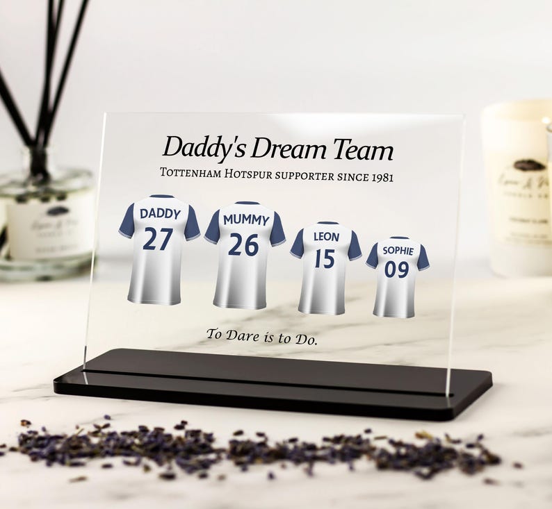 Personalised Football Dad Acrylic Plaque, Dad Birthday Gift, Daddy ...