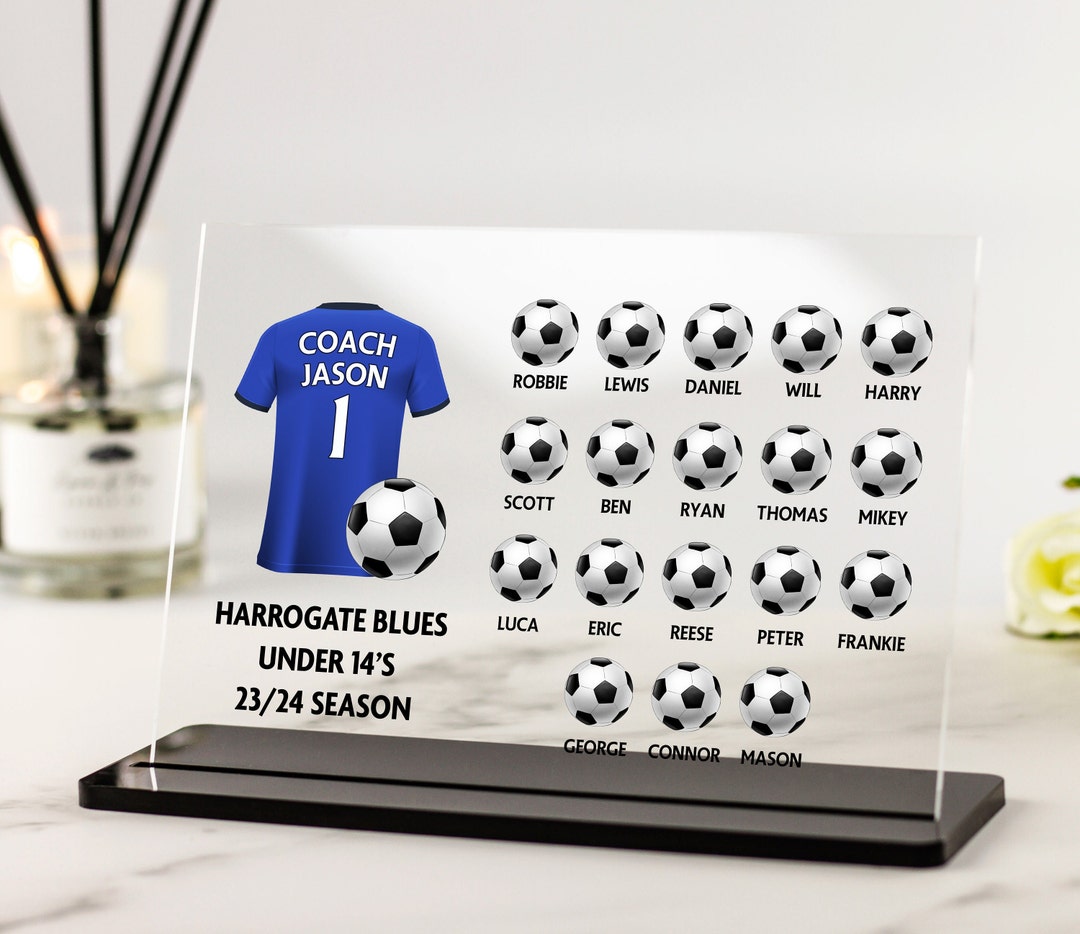 Personalised Football Coach Gift, Thank You Gift From Team, Coach ...