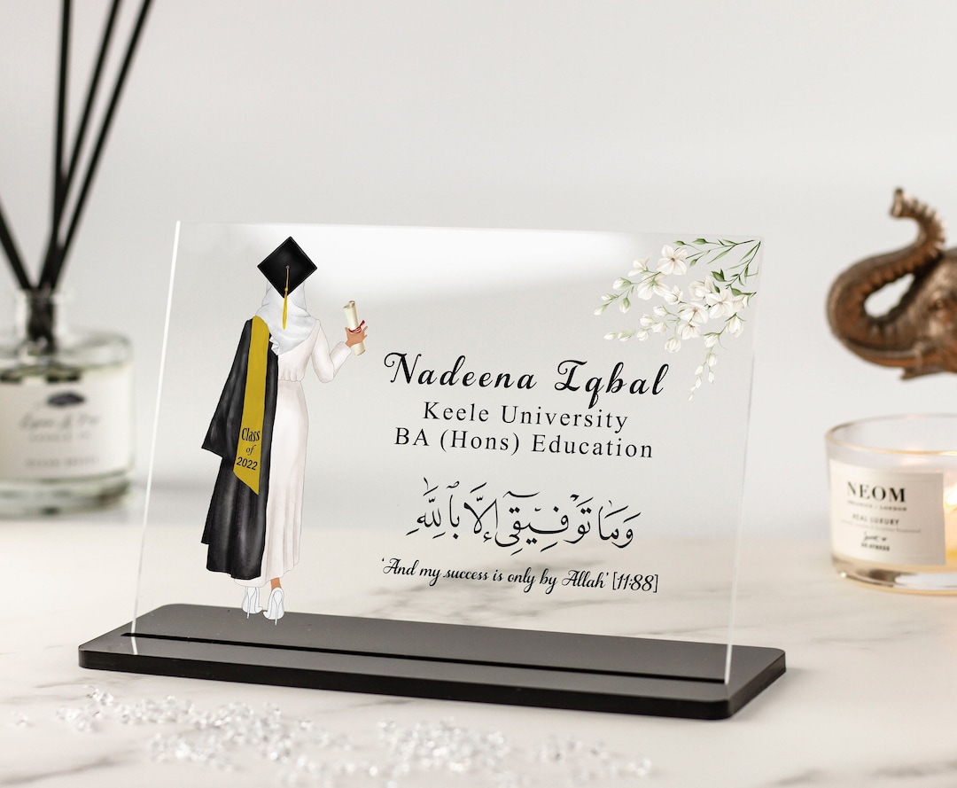 Muslim Graduation Gift, Personalised Graduation Gift for Her, Islamic ...