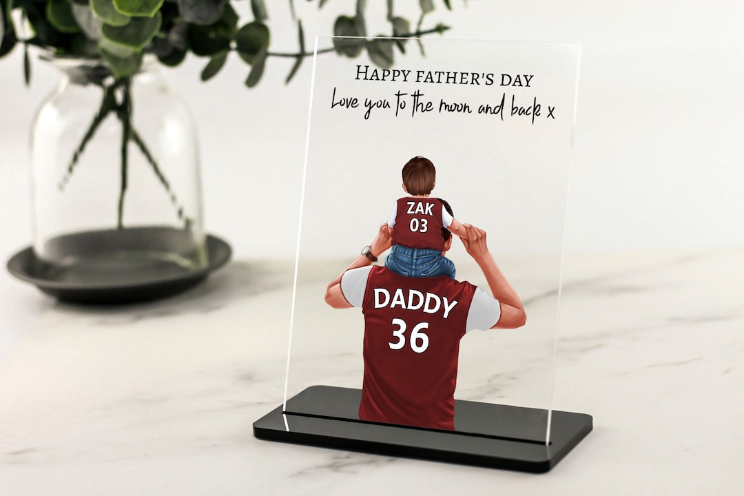 Custom Football Shirt Print, Happy Father's Day Personalised Gift for ...