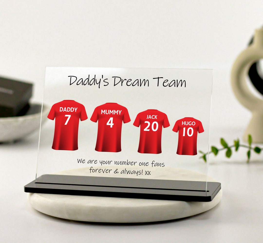 Personalised Fathers Day Football Shirt Print, Personalised Gift for ...