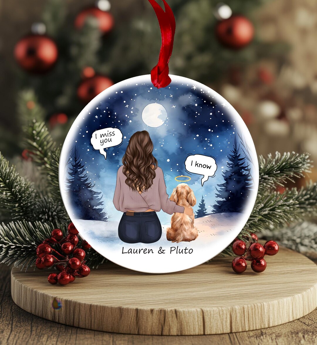 Personalised Dog Remembrance Christmas Bauble, Dog Memory Gift, Cat ...