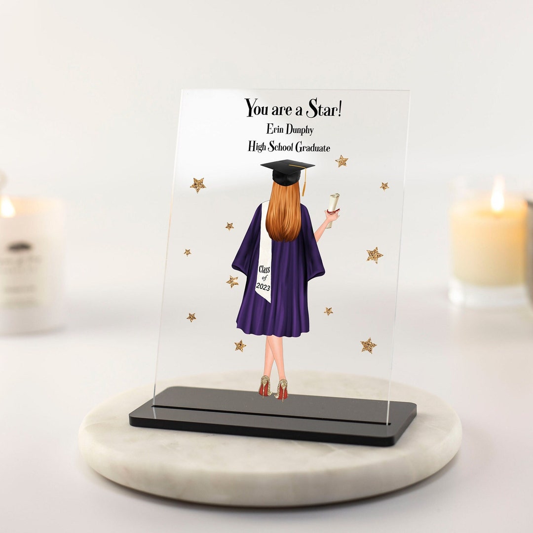 Graduation Plaque for Her, High School Graduation, Congratulations Gift ...
