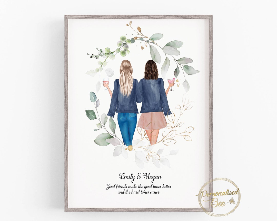 Friendship Gift, Gift for Best Friend, Best Friend Print, Personalised ...
