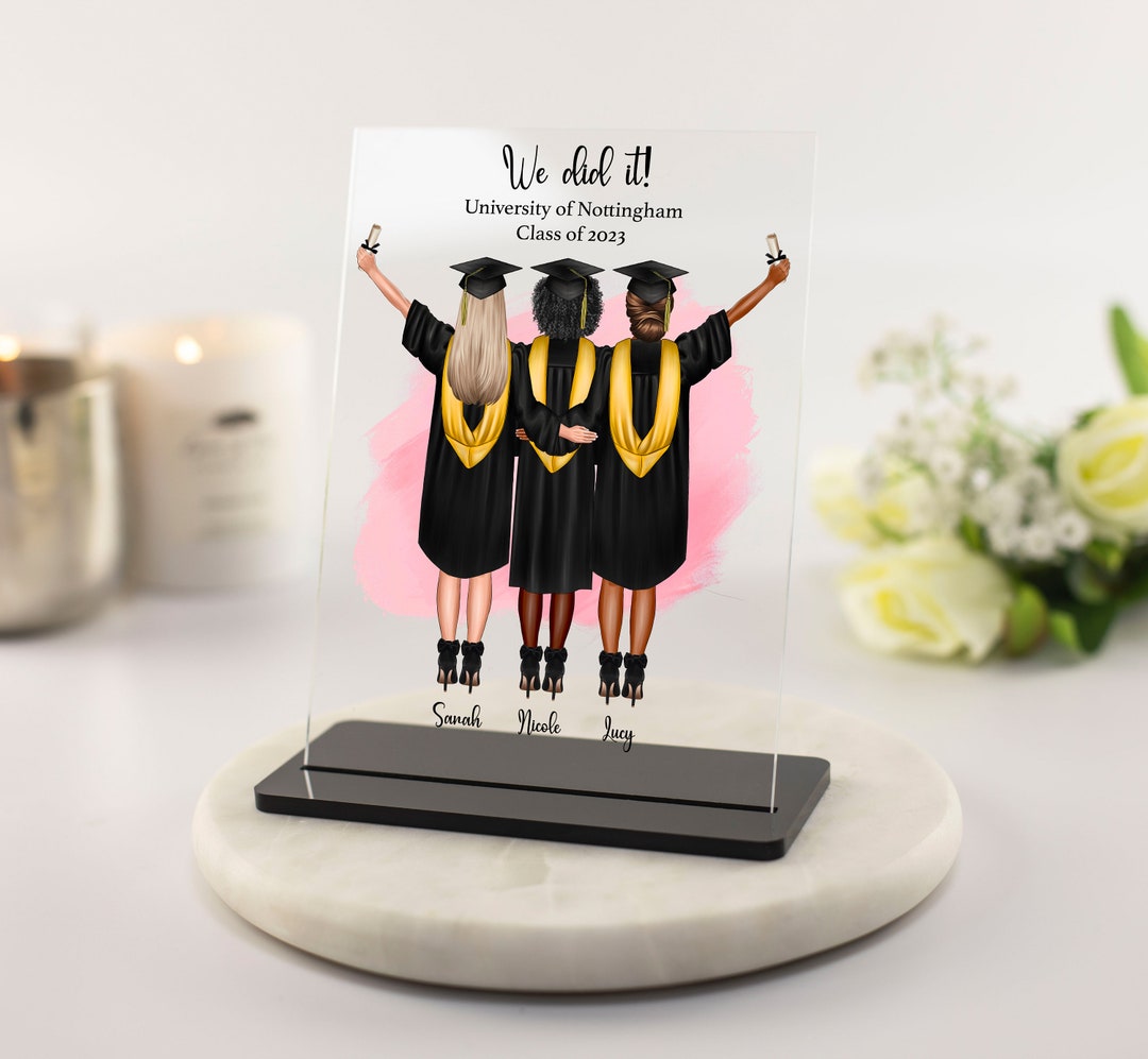 Personalised Group Graduation Gift for Friends, Graduation Print ...
