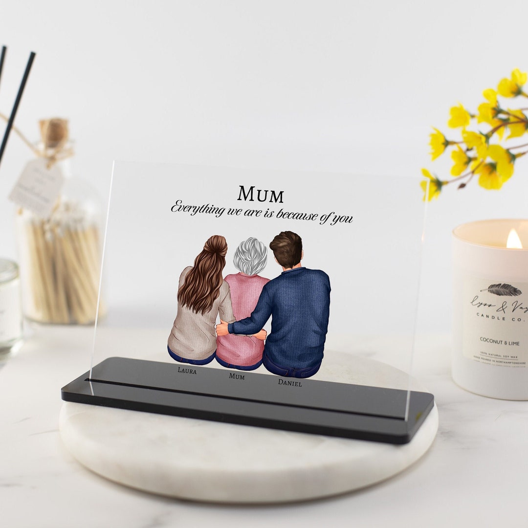 Personalised Mum Gift, Custom Portrait Print Gift From Daughter Son ...