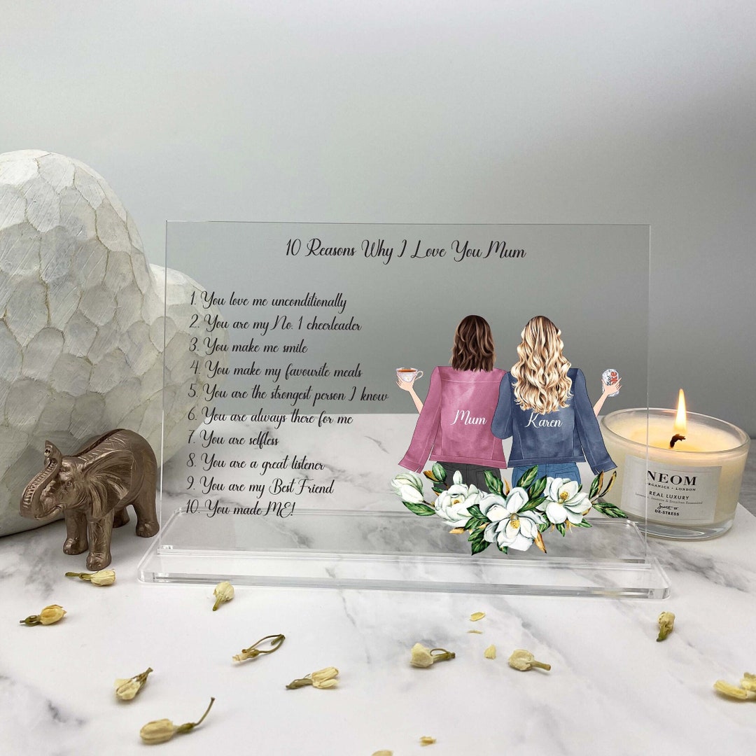 10 Reasons Why I Love You Mum/mom, Personalised Mothers Day Gift ...