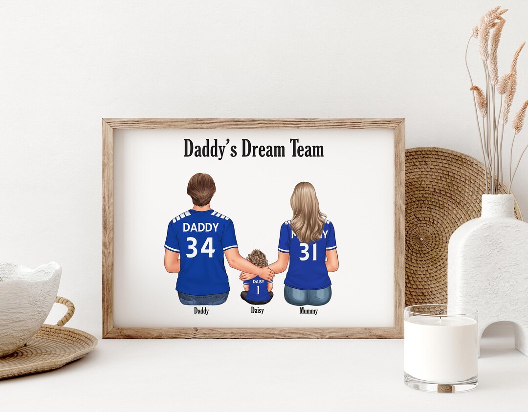 Fathers Day Football Shirt Print, Family Custom Family Football Print ...