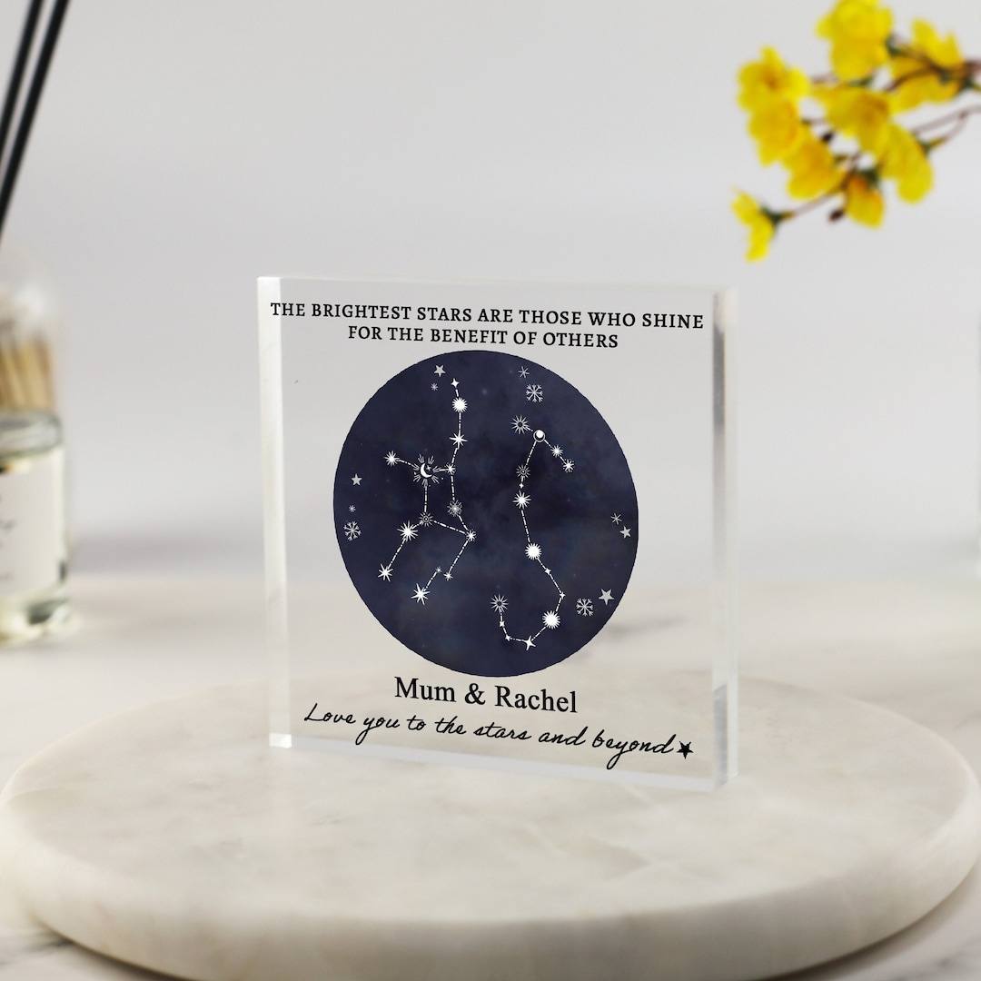 Unique Gift for Mum, Star Sign Zodiac, Christmas Gifts, Birthday ...