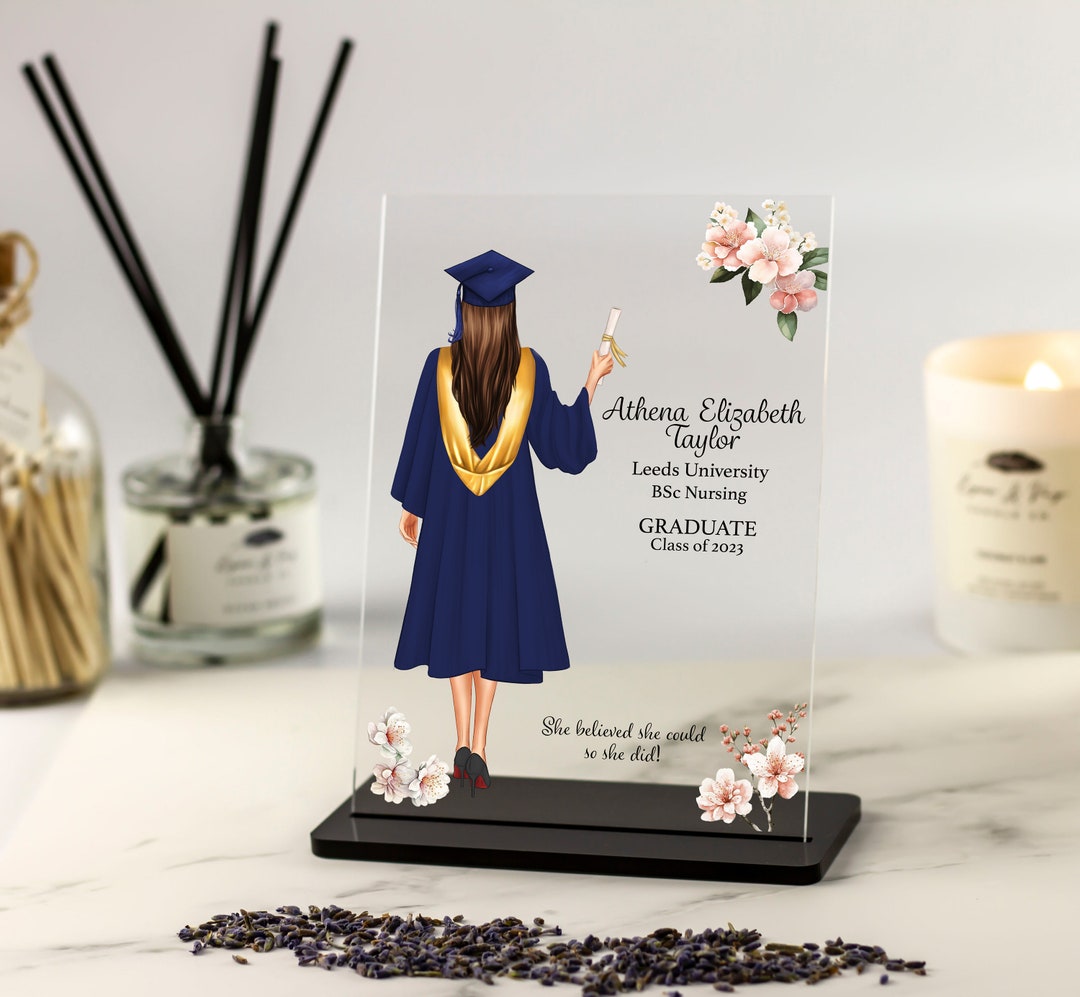 Custom Acrylic Graduation Plaque for Her, Class of 2023, Graduation ...