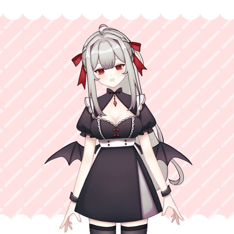 Premade Vtuber Model Cute Anime Girl / 2 Expressions / for Vtubing ...