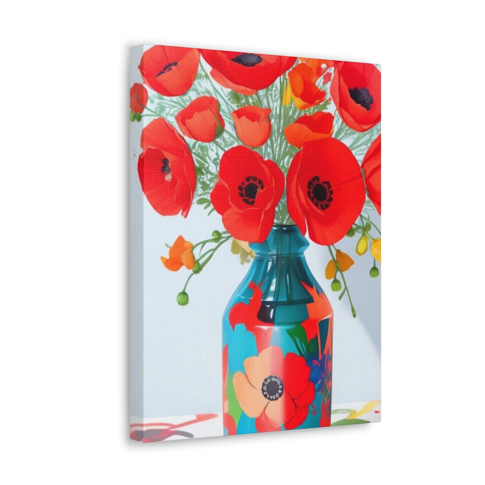 Graffiti Blooms: Vibrant Floral Poppies With Geometric Flair, Spray ...