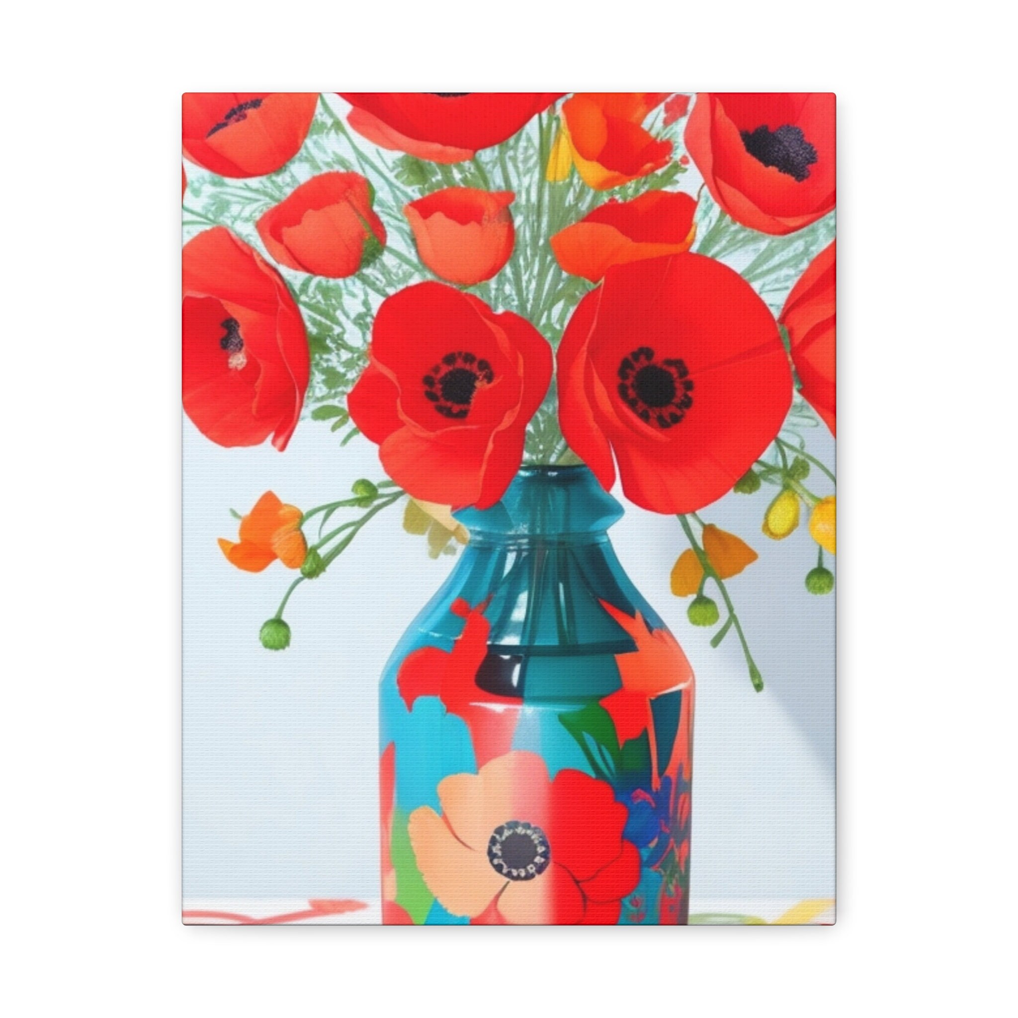 Graffiti Blooms: Vibrant Floral Poppies With Geometric Flair, Spray ...