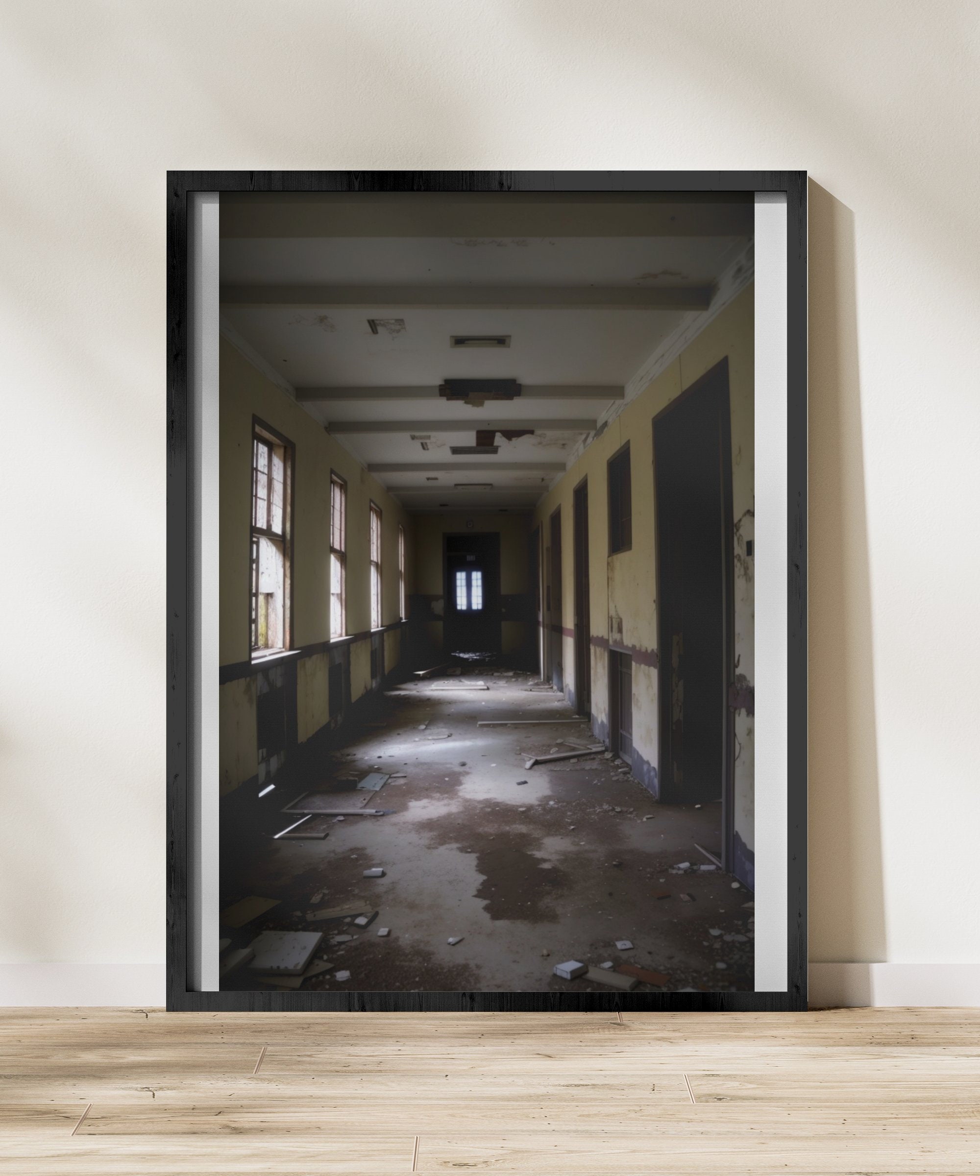 Haunting Creepypasta Abandoned Theme Park Digital Art Eerie Home Decor ...