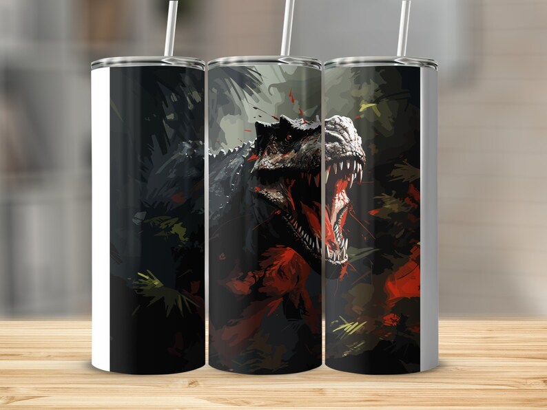 Creepy T-rex Encounter Dinosaur Nightmare Digital Art Scary T-rex ...