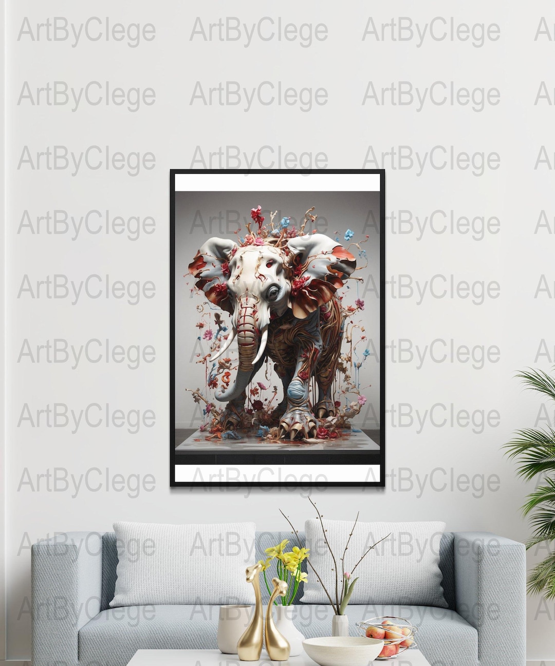 Exploded Anatomy Art by Nychos, Digital Elephant Dissection ...