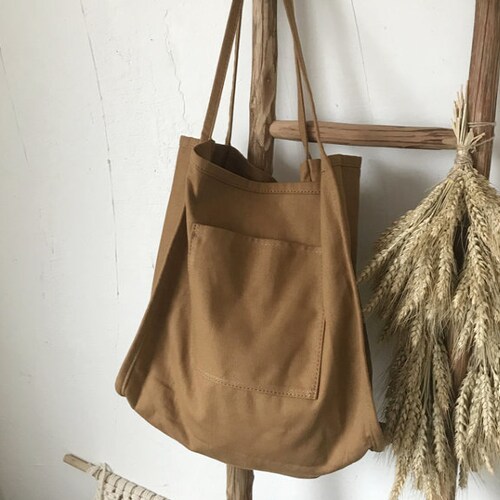 Totebag With Simple Denim Eco Tote Bag Eco Friendly | Etsy