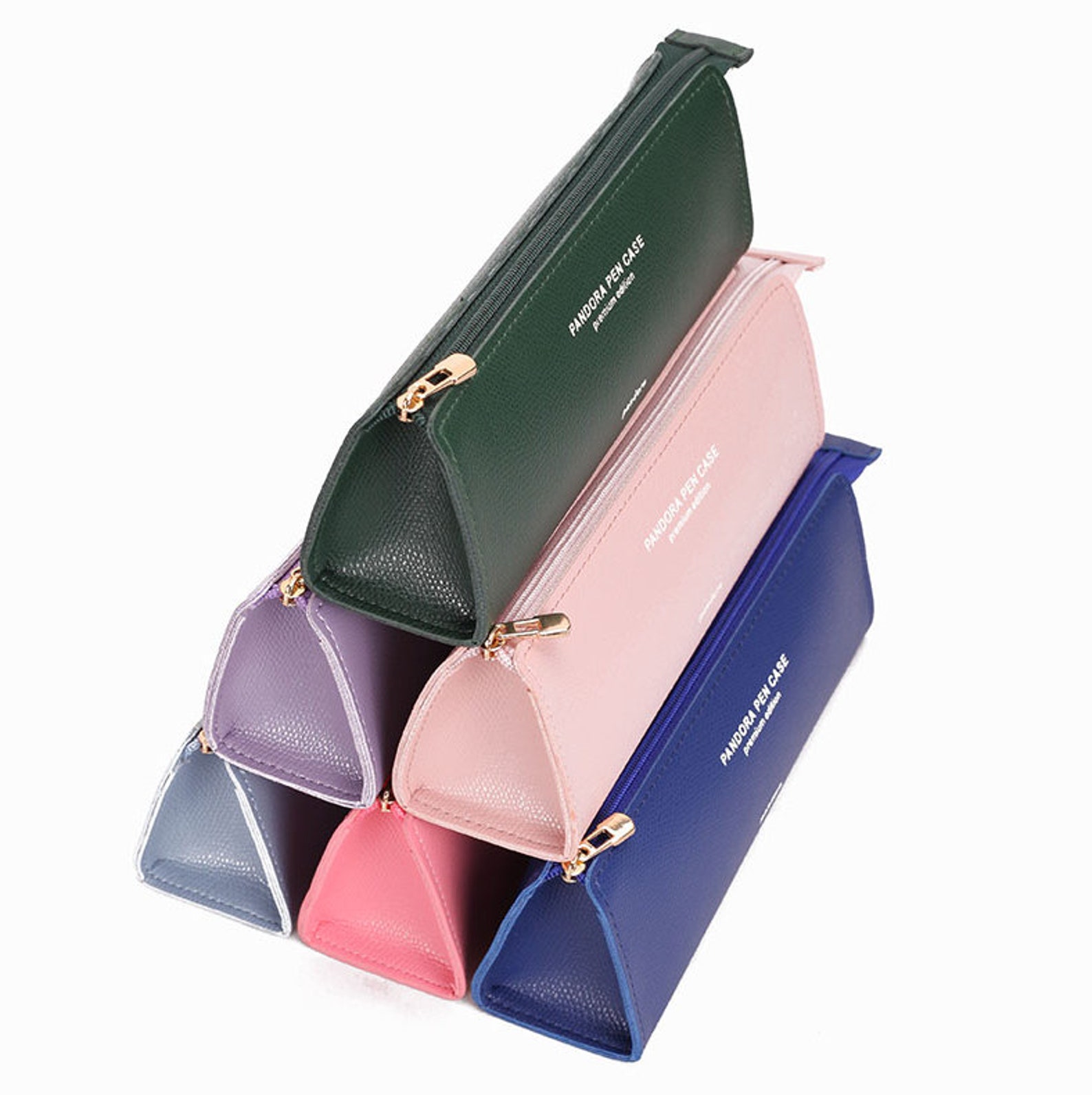 Triangle Colorful Pencil Case 7 Colors Multi Purpose - Etsy