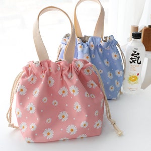 Colorful Japanese Style String Lunch Bag Lunch Tote Eco Friendly ...