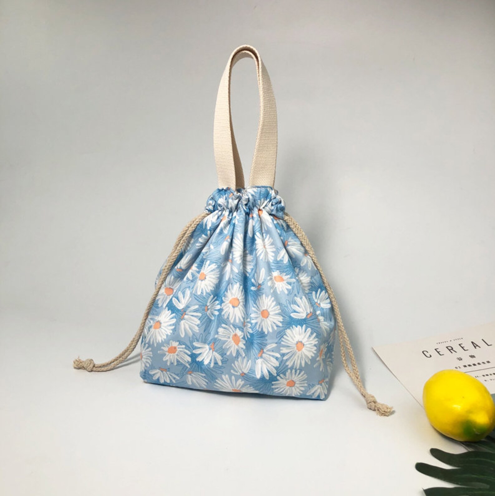 Japanese Style String Lunch Bag Lunch Tote Eco Friendly - Etsy