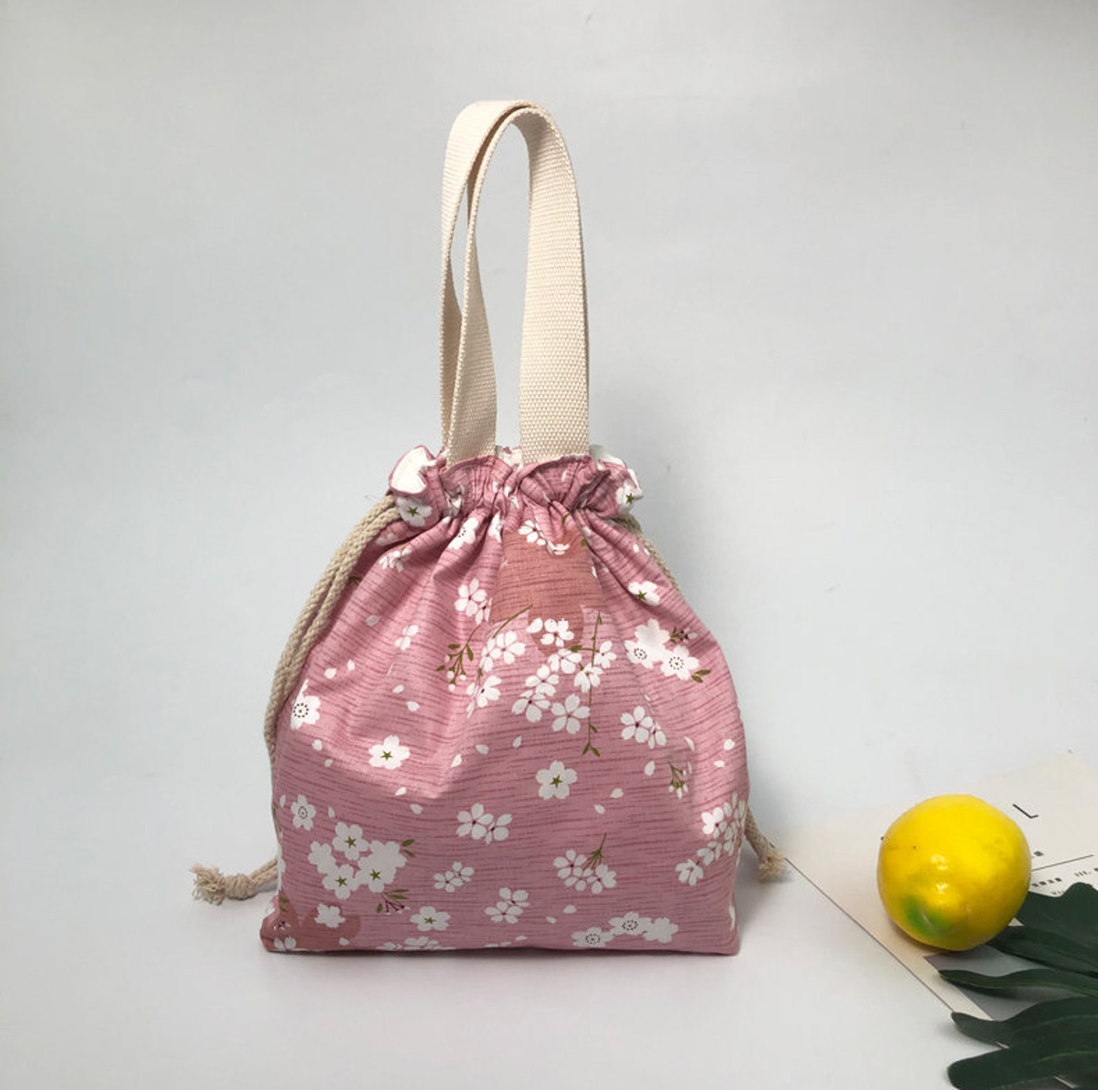 Japanese Style String Lunch Bag Lunch Tote Eco Friendly - Etsy