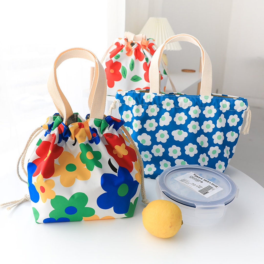 Colorful Japanese Style String Lunch Bag Lunch Tote Eco Friendly ...