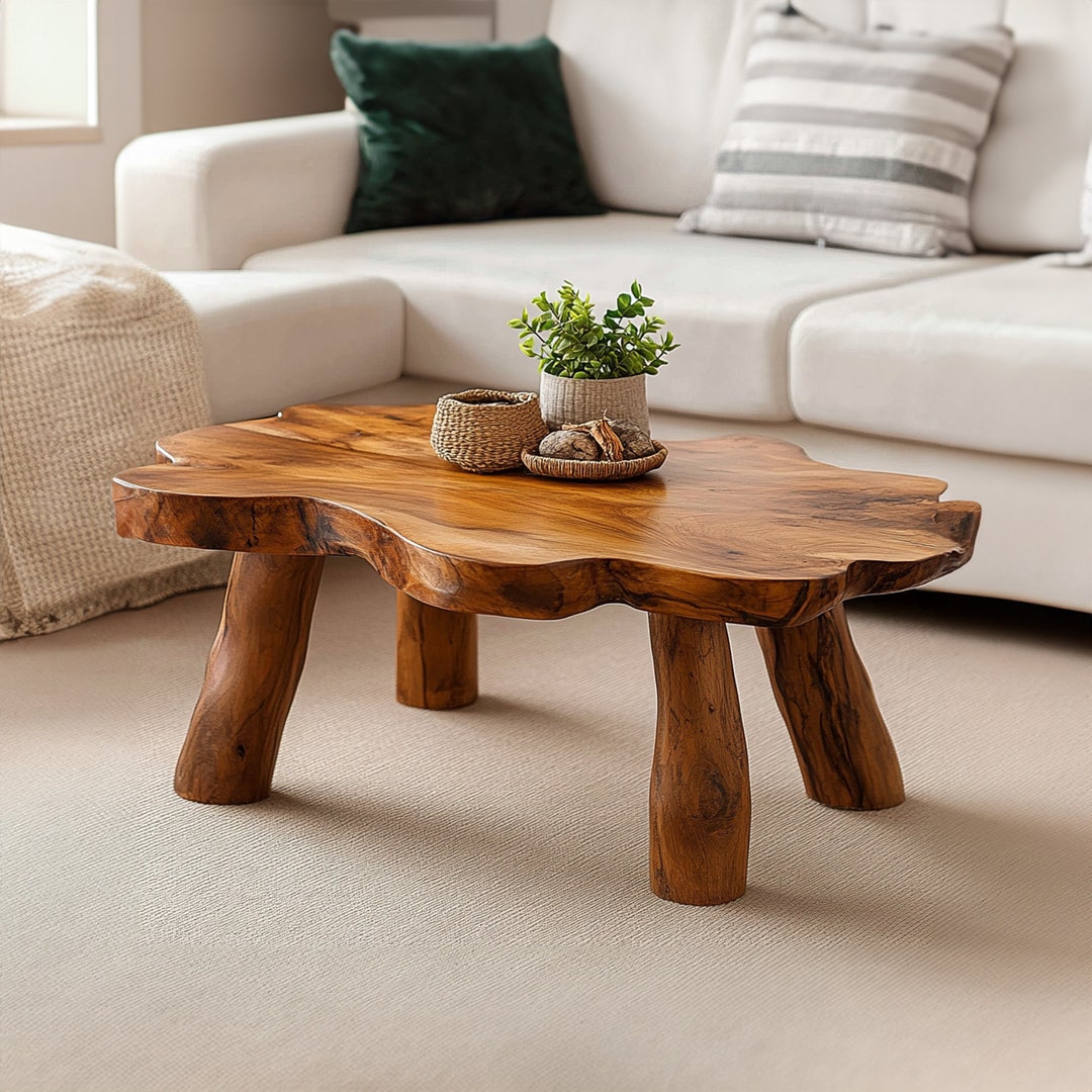Handcrafted Coffee Table Modern Oak Coffee Table Reclaimed Wood Table ...