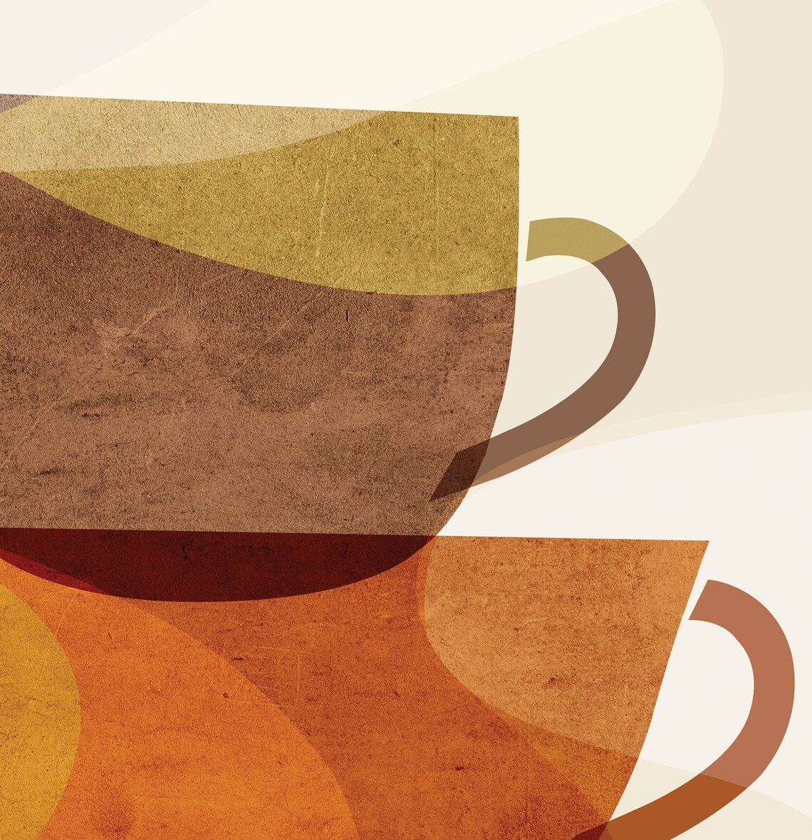 Boho Coffee Print Abstract Coffee Print Coffee Minimalist Art - Etsy