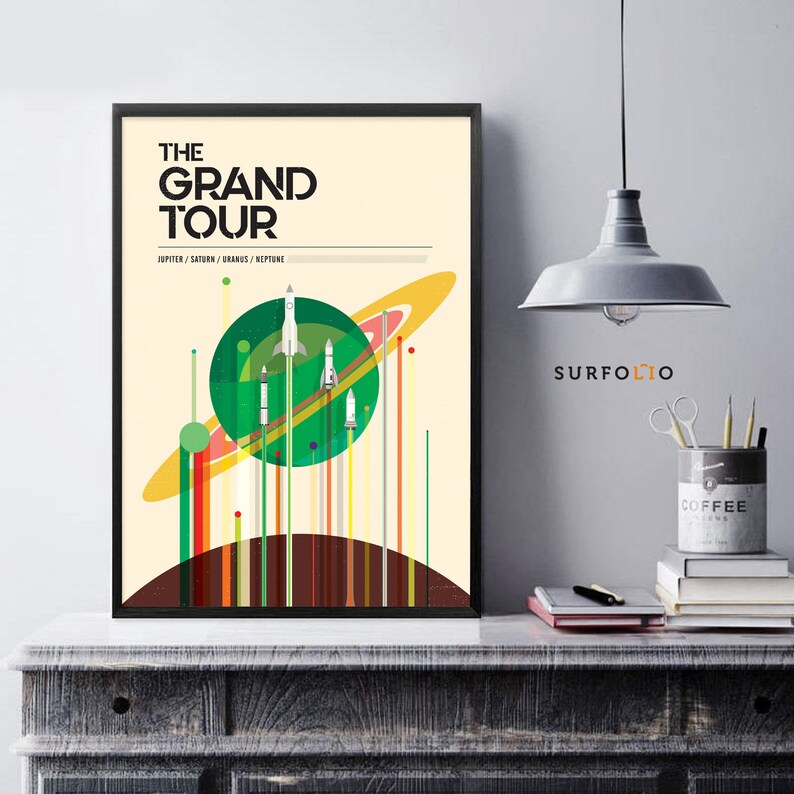 The Grand Tour Nasa Poster Grand Tour Vintage NASA Voyager | Etsy