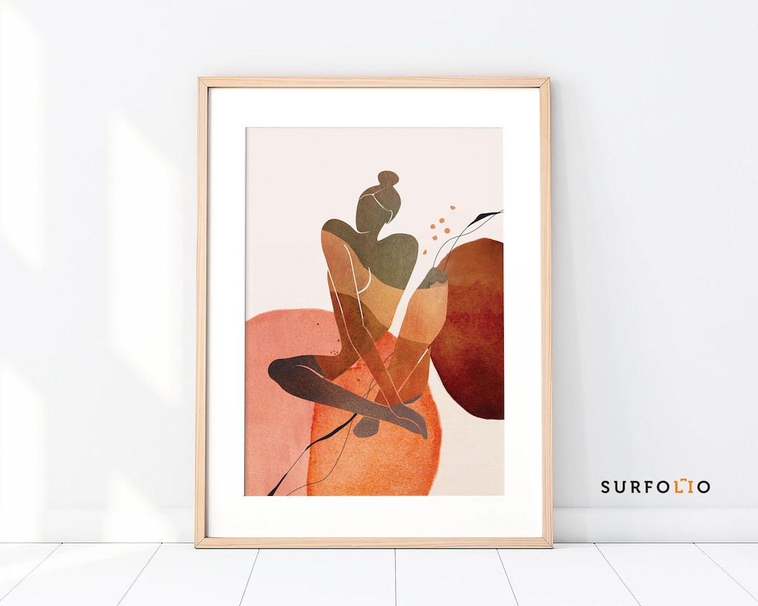 Female Form Poster Nude Female Form Abstract Female Form Boho Female ...
