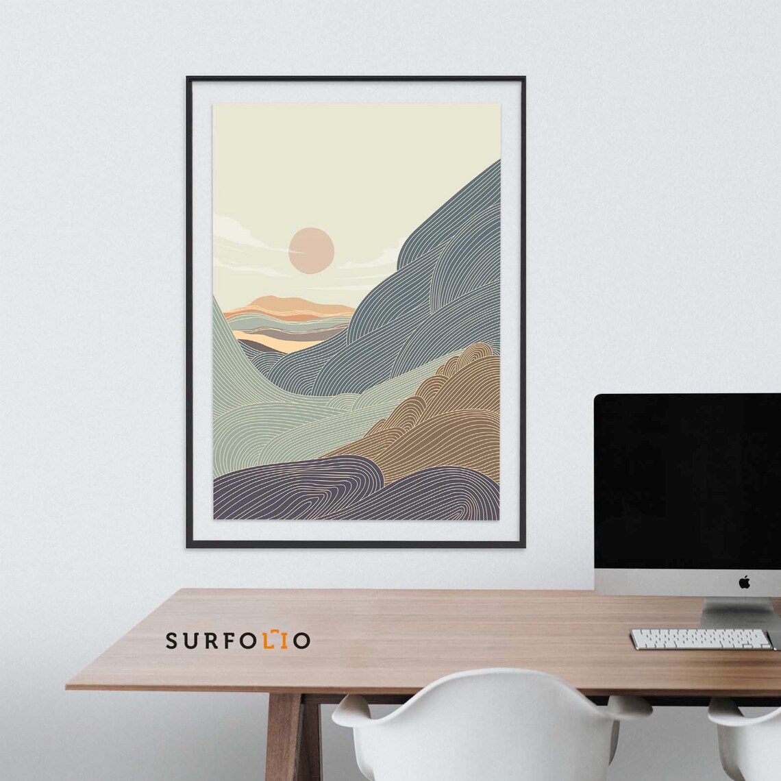 Waves Line Art Waves Line Minimal Waves Line Print Surfing - Etsy